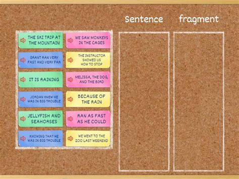 Sentence Vs Fragment Group Sort