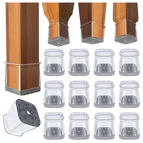 32 Unidades De Protectores Cuadrados Patas Silla Protectores Silicona