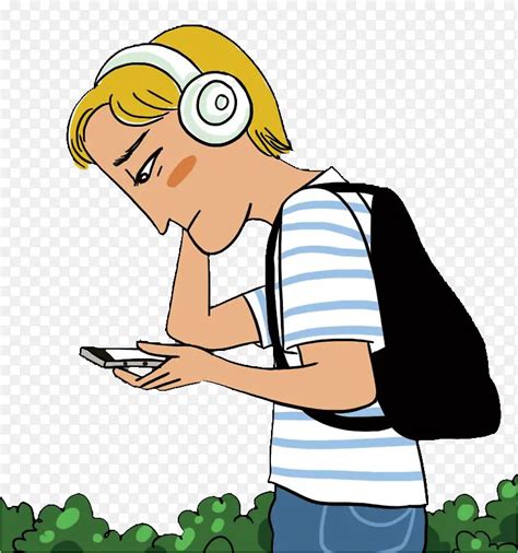 手绘卡通低头族png图片素材下载图片编号9471486 Png素材网