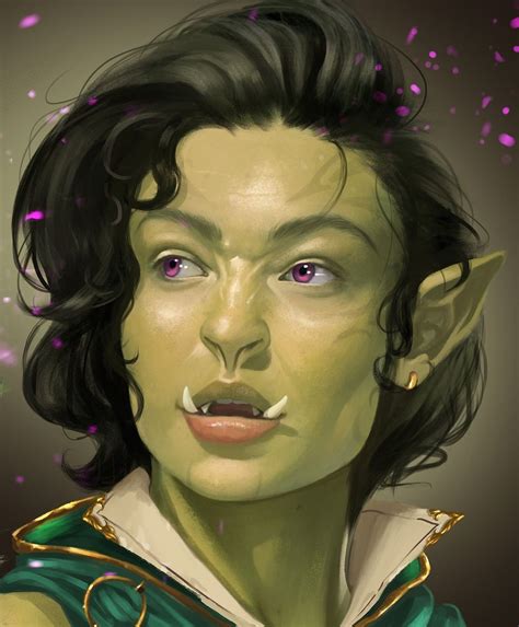 Caio Santos Character Portraits Female Orc Half Orc