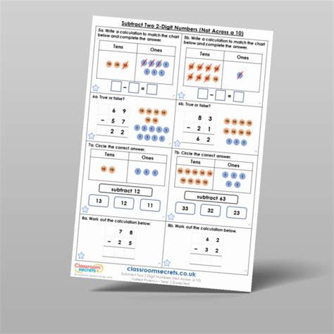 Year 2 Subtract Two 2 Digit Numbers Not Across A 10 Varied Fluency