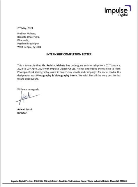 Thrilled To Announce The Completion Of My Internship As A Photography