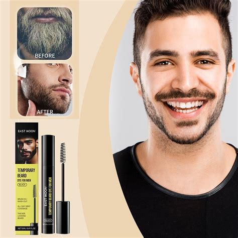 Temporary Beard Dye For Men Black Beard Mustache Eyebrow Moisturizes