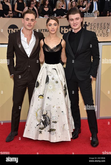 Dacre Montgomery Natalia Dyer And Joe Keery Attend The 24th Annual Screen Actors Guild Awards