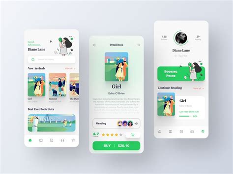 Library App Design | Library app, Book library app, Mobile app design inspiration