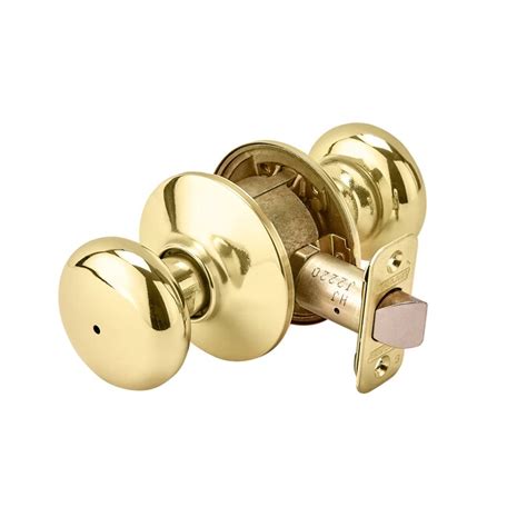 Schlage Plymouth Bright Brass Privacy Door Knob In The Door Knobs Department At