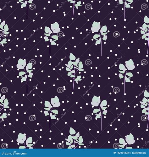 Seamless Vector Pattern With Eucalyptus Branches Stock Vector