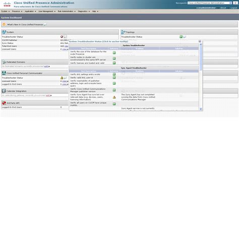 Solved Presence Cisco UP Sync Agent STOPPED Component Is Not Running Cisco Community