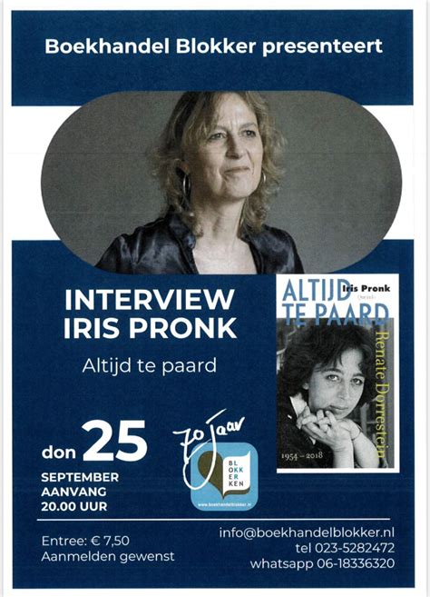Interview Iris Pronk Biografie Renate Dorrestein 25092025 Beleefheemstede