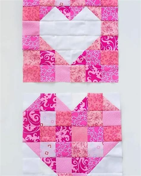 Heart Quilt Blocks Log Cabin Heart Quilt Block Tutorial Mucmv