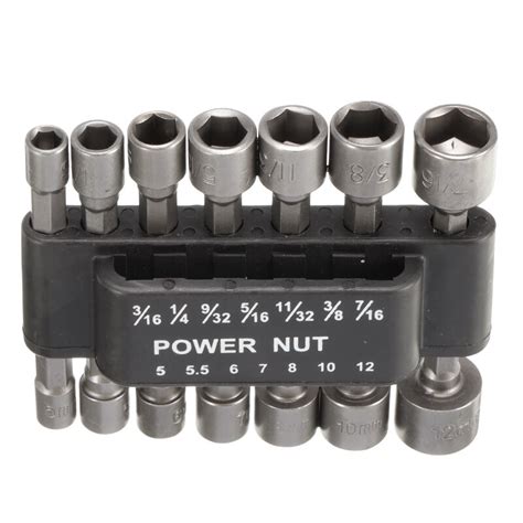 14pcs Power Nut Driver Set Dual Metric Standard He Vicedeal