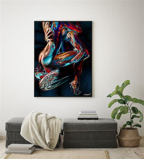 Erotic Art Print Sensual Embrace Romantic Home Decor Etsy