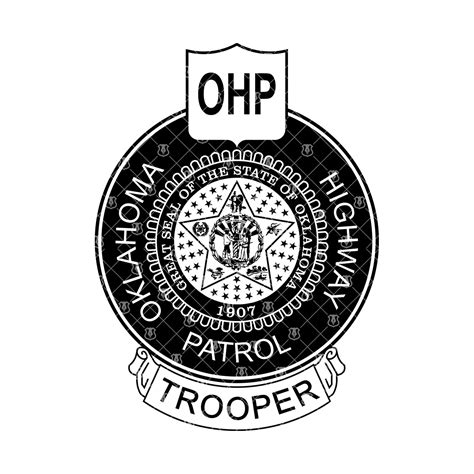 Oklahoma Highway Patrol Badge Drawing