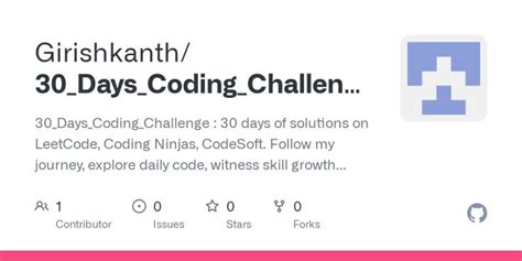 girishkanth d on linkedin github girishkanth 30 days coding challenge 30 days coding