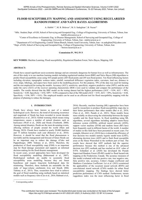 Pdf Flood Susceptibility Mapping And Assessment Using Regularized