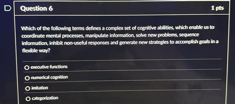 Solved Question 61 ﻿ptswhich Of The Following Terms Defines
