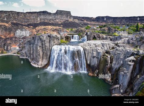 Shoshone Falls On The Snake River As Viewed From The Hiking Trail Twin