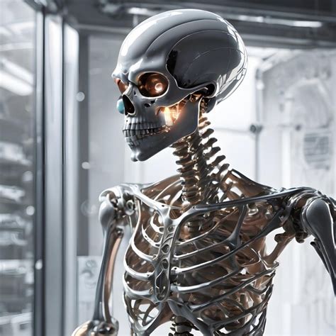 Premium Photo Future Skeleton Alien Skeleton Background