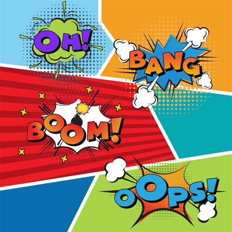 Comic Book Design Element Vector 12709327 Vector Art At Vecteezy