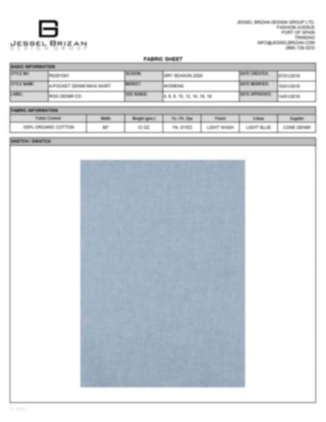 Basic Fabric Sheet Template For Excel © Etsy
