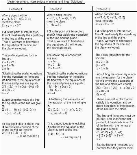Vector Geometry And Vector Calculus Math100 Revision Exercises Resources Mathematics And