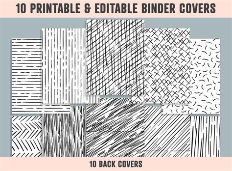 Engraving Hand Drawn Pattern Binder Cover 10 Etsy