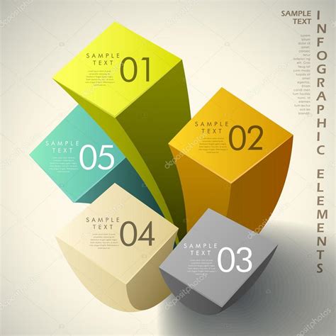 Abstract 3d Cube Infographics — Stock Vector © Kchungtw 35496509