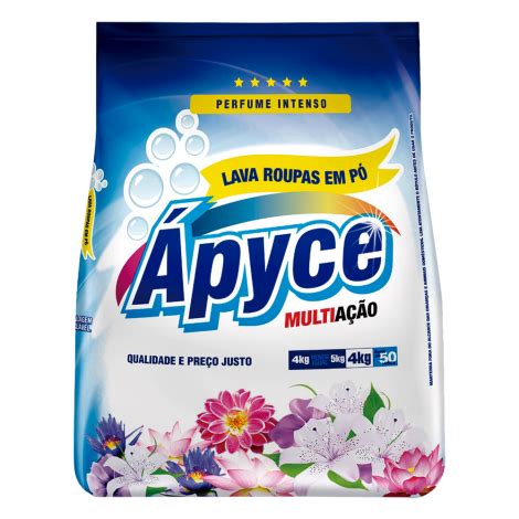 Lava Roupas Em Pó Ápyce Multiação Azul Sachê 4kg Caixa 5x4kg Mr