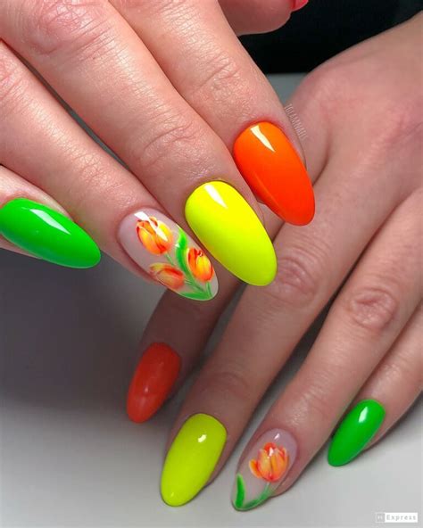 Neon Bright Summer Nails 33 Fun Playful Ideas With Lots Of Color