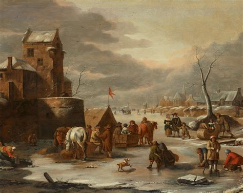 Skaters In A Winter Landscape Lot 2072