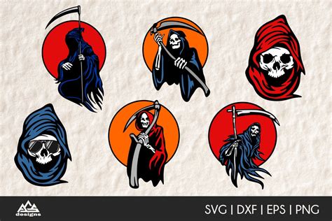 Grim Reaper Pumpkin Carving Stencils