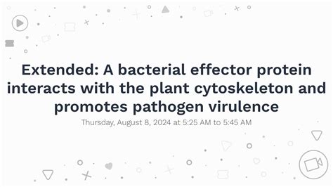 Extended A Bacterial Effector Protein Interacts With The Plant