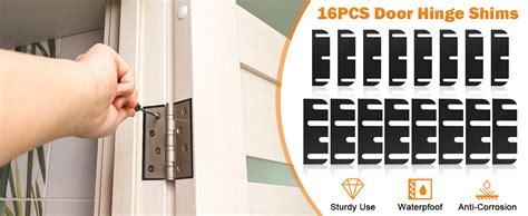 16 Pack Door Hinge Shims For Door Hinge Repair Kit Coitek 8 Pcs 3 5 Inch And 8 Pcs 4
