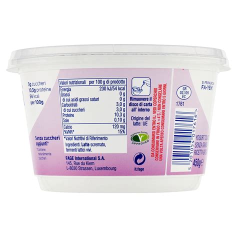 Yogurt Fage Total 0 Grassi 450g Conad Online Conad