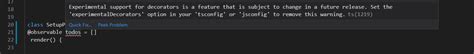 Reactjs Experimental Support For Decorators Support Error Vscode Stack Overflow