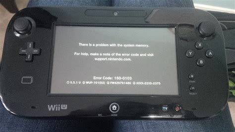 Unable To Boot Up The Wii U Error Code 160 0103 The Independent Video Game