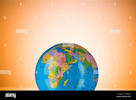 Globalisation Concept Globe Against Gradient Colorful Background