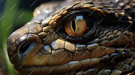 Premium Photo Closeup Photo Of A Python Looking In Their Habitat