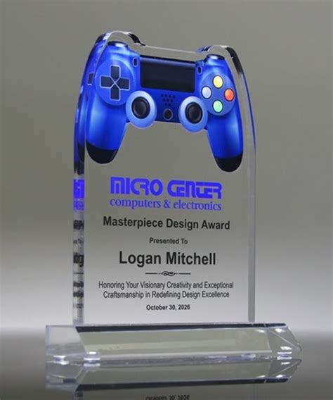 Acrylic Video Game Controller Award Edco Awards