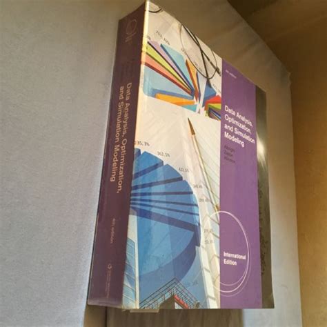 Data Analysis Optimization And Simulation Modeling 4e Hobbies