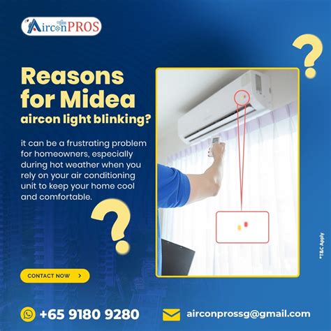 Reasons For Midea Aircon Light Blinking Airconpros Singapore Medium