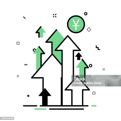 Cost Symbol Yuan Increase Icon Income Vector Symbol Image Isolated On