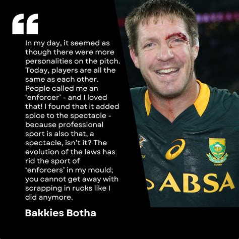 Bakkies Botha Doesnt Believe There Are Any Enforcers In The Modern
