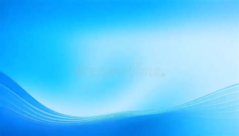 Blue Lines Wave Curves With Smooth Gradient Abstract Background Stock Illustration