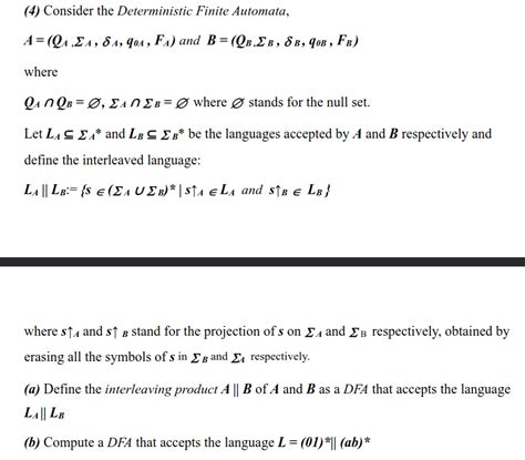 solved 4 consider the deterministic finite automata