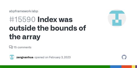 Index Was Outside The Bounds Of The Array · Issue 15590 · Abpframework