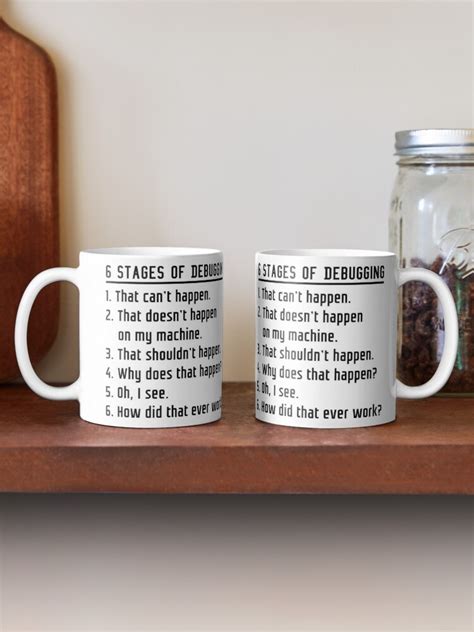Six Stages Of Debugging Funny Software Development Design Black Text