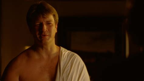 Auscaps Nathan Fillion Shirtless In Castle After The Storm