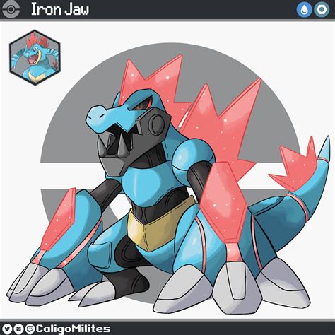 Paradox Feraligatr Iron Jaw Pokemon Fakemon By Caligomilites On