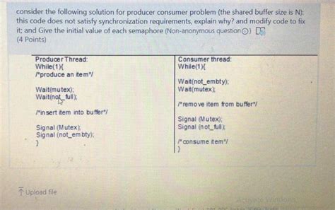 Solved Operating System Os Consider A C Code Please Solve